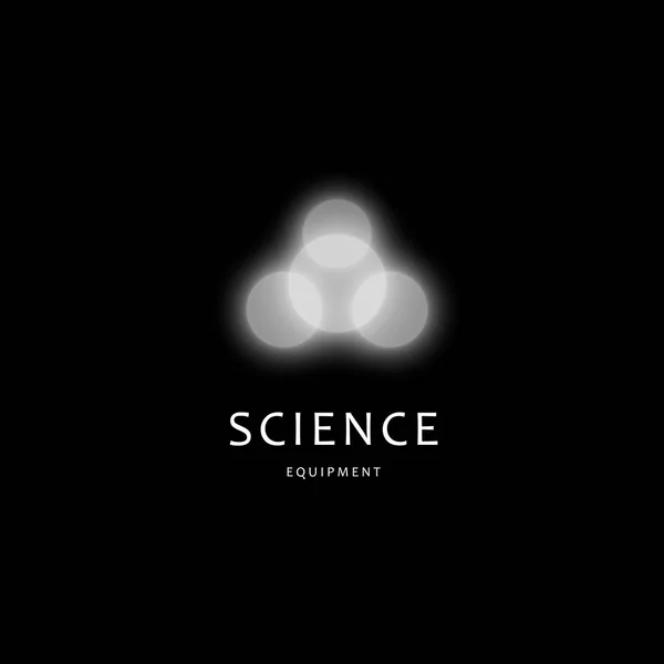 Set of science logo templates, creative dotted logotypes, modern ...