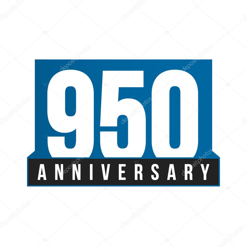 950th Anniversary vector icon. Plantilla de logotipo de cumpleaños ...