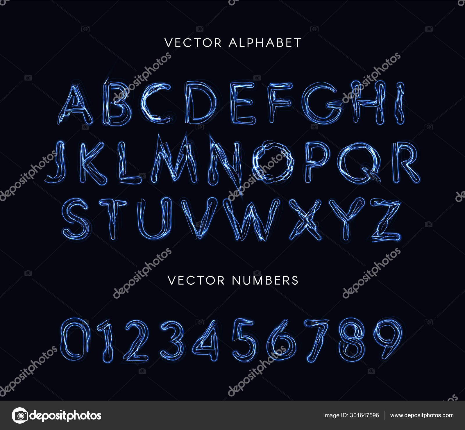 Lightning Bolt Alphabet