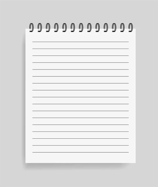 Realistic Notebook Mockup Style Blank Notepad Spiral Template Empty ...