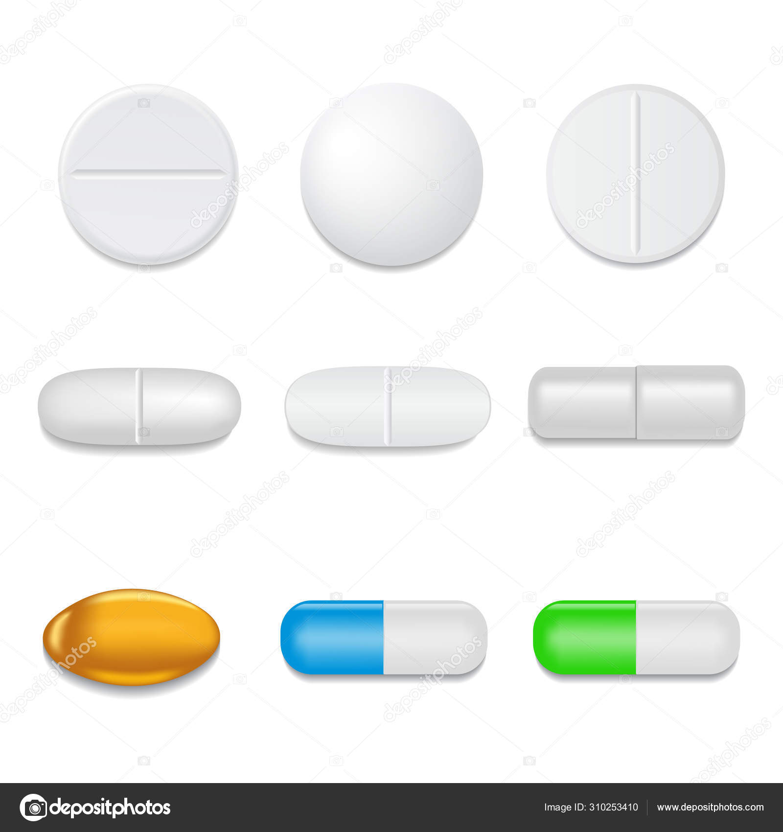 Round Medicine Tablets