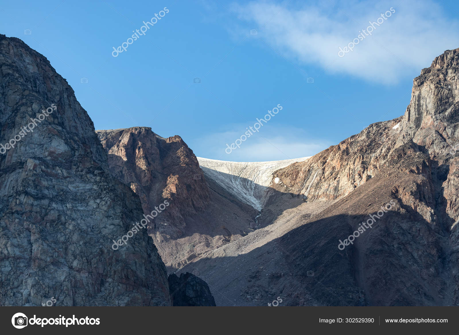 Detail Ice Path Clacier Cliff Buchan Gulf Baffin Island Canada — Stock ...