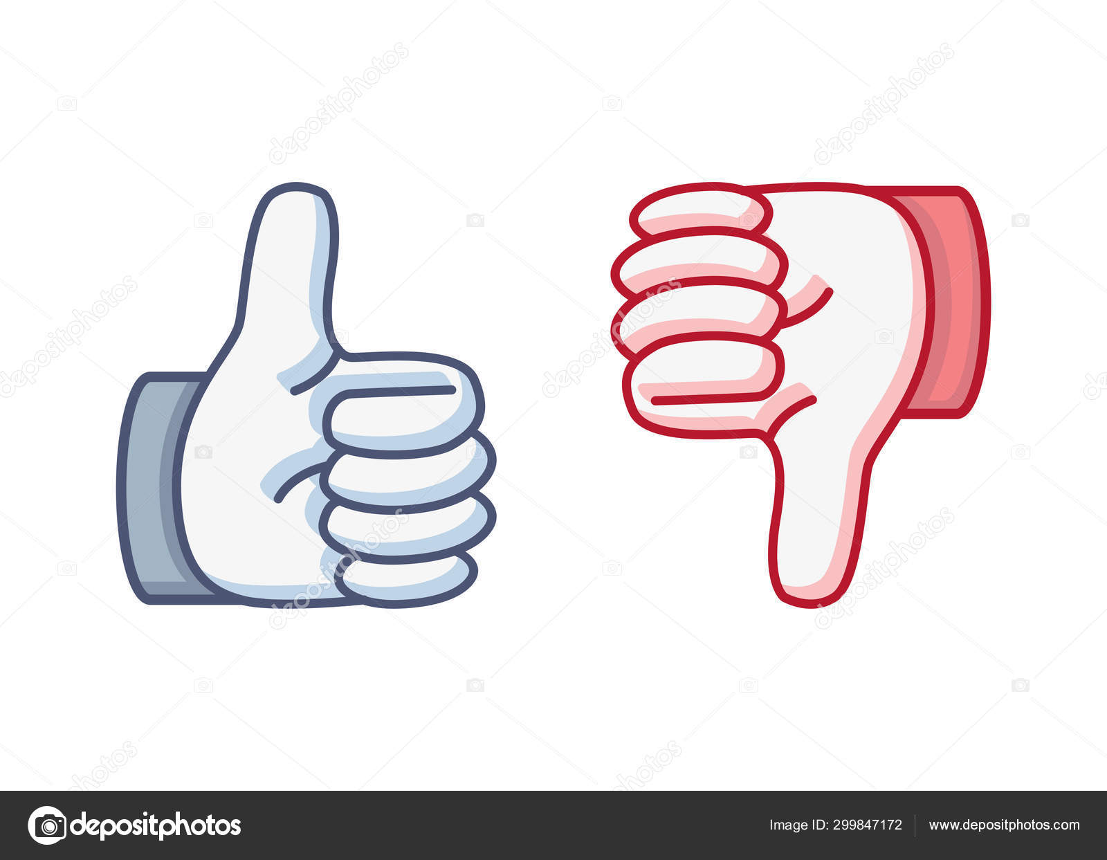 Like and Dislike illustration in cartoon style Stock Vector by ©Mark.Ko ...