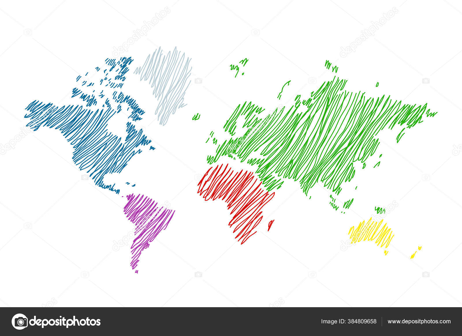 Color World Map Paper Political Map World Bright Background Country ...