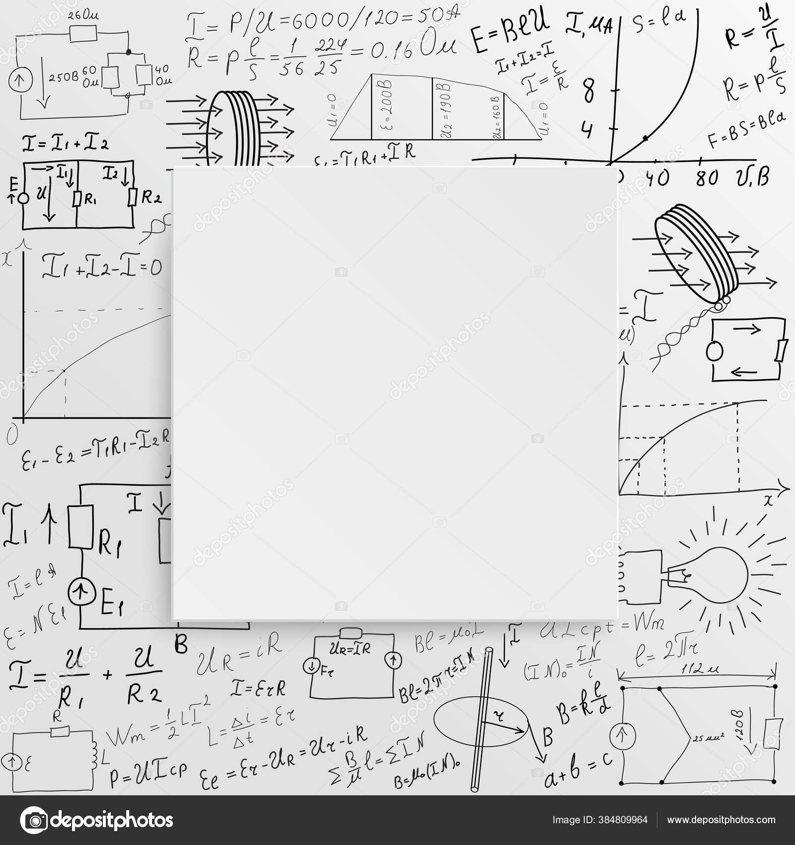 Science School Board Background Mathematical Equations Formulas Physics ...