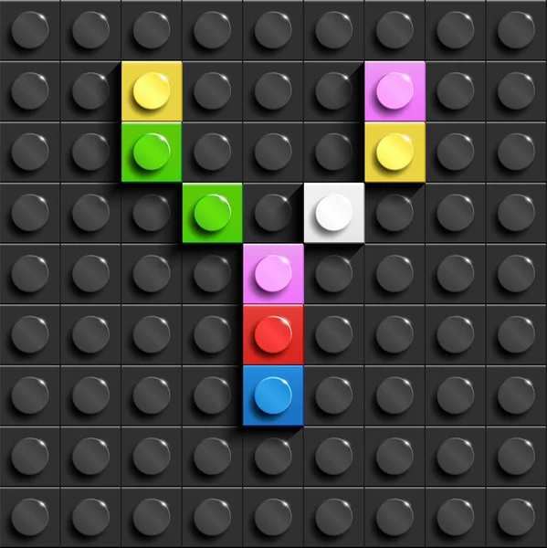 Colorful Letters Alphabet Building Lego Bricks Black Lego Brick ...