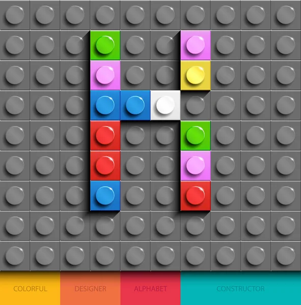 Colorful Letter Building Lego Bricks Gray Lego Background Lego Letter ...