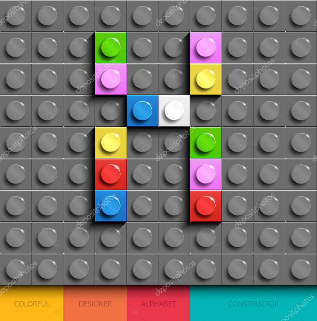 Carta de colores X de la construcción de ladrillos lego sobre fondo ...