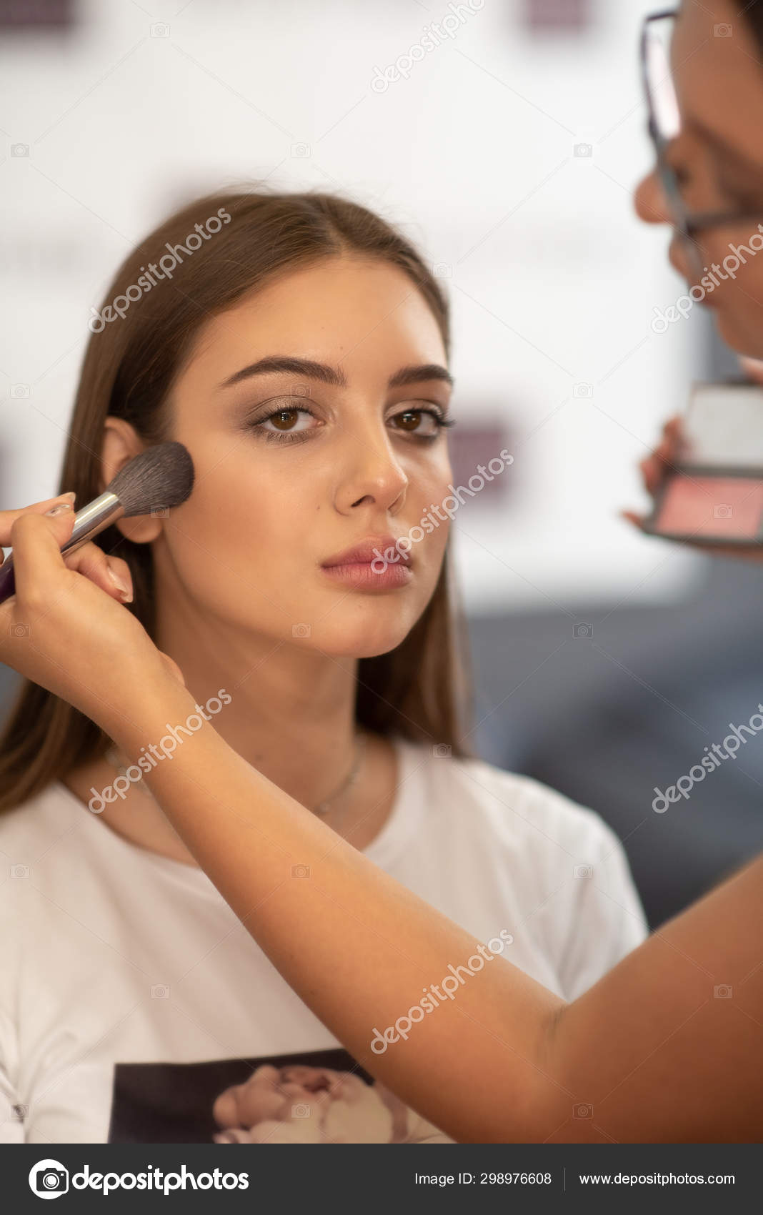 Make up. A series of photos of a model by a makeup artist. — Stock ...