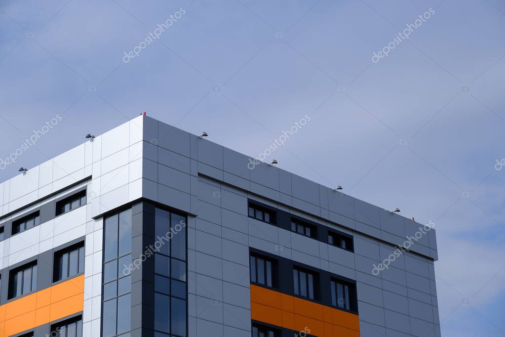 Detalles y elementos de la fachada de los edificios. Imagen de fondo ...