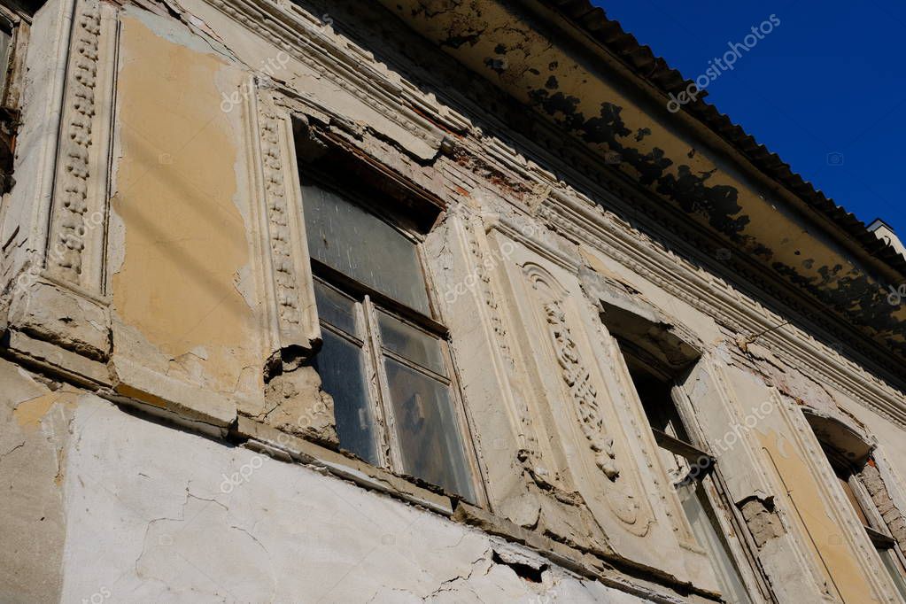 Detalles y elementos de la fachada de los edificios. Imagen de fondo ...