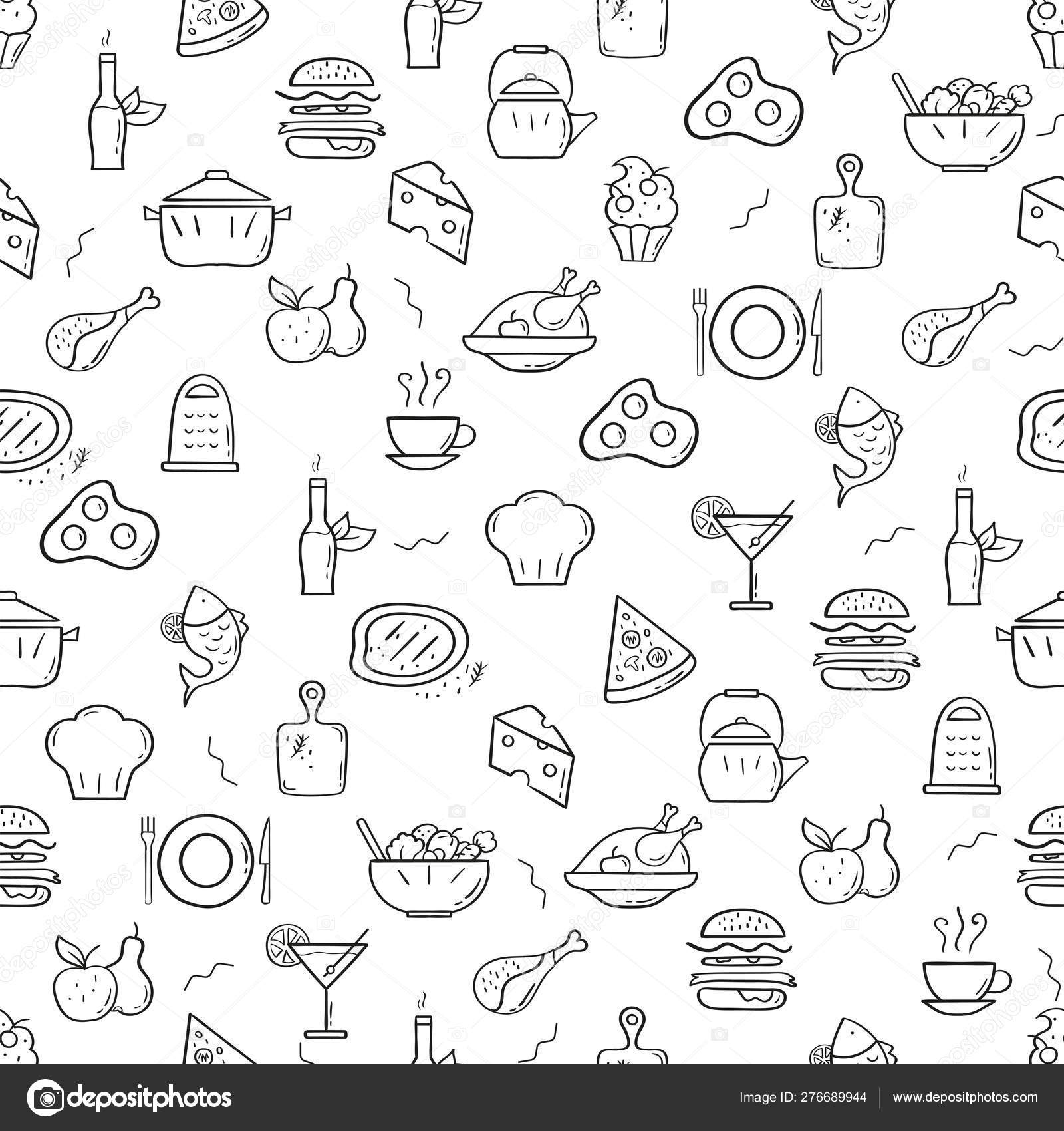 Line style nutrition pattern Stock Vector Image by ©nutalina #276689944