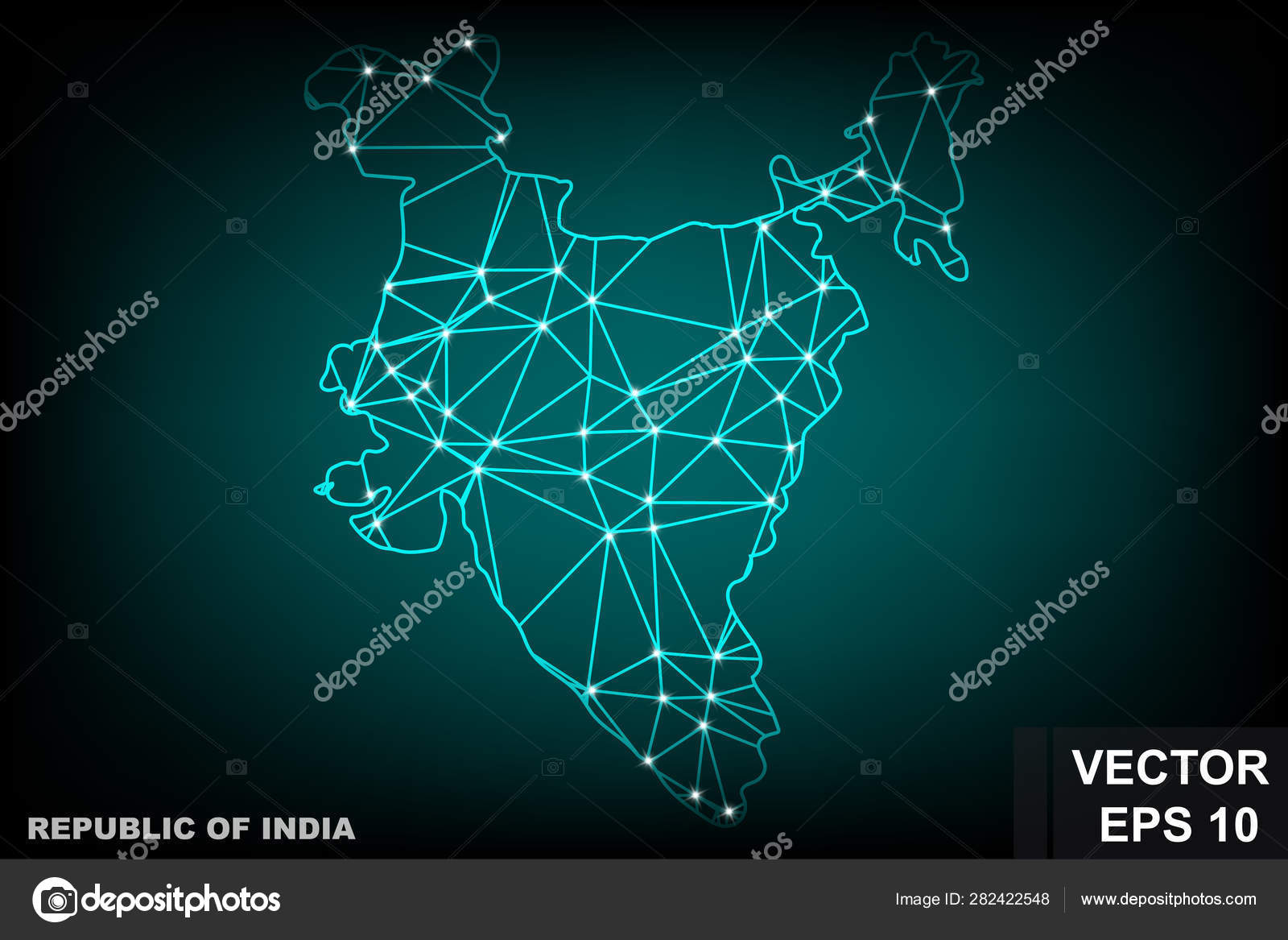 Indiens flagga. Karta. Symbol för staten. För din design. Rektangel ...