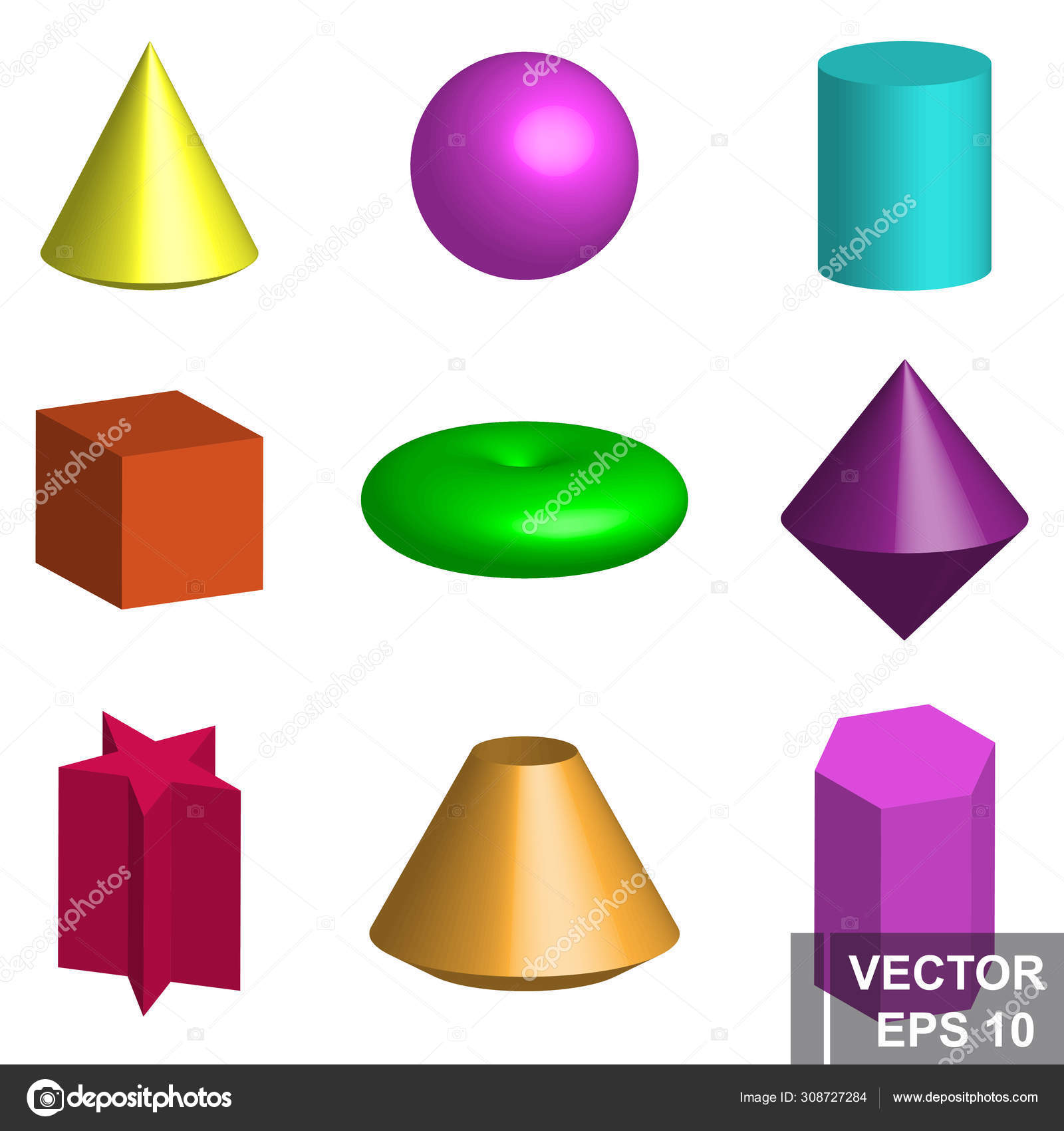 3d Geometric Shapes Design