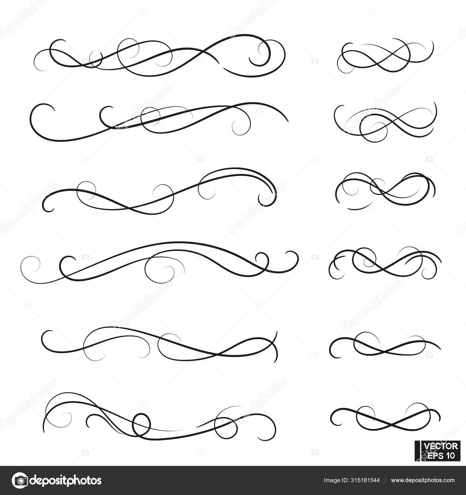 Set of curls and scrolls for design Stock Vector by ©Playstock 315181544