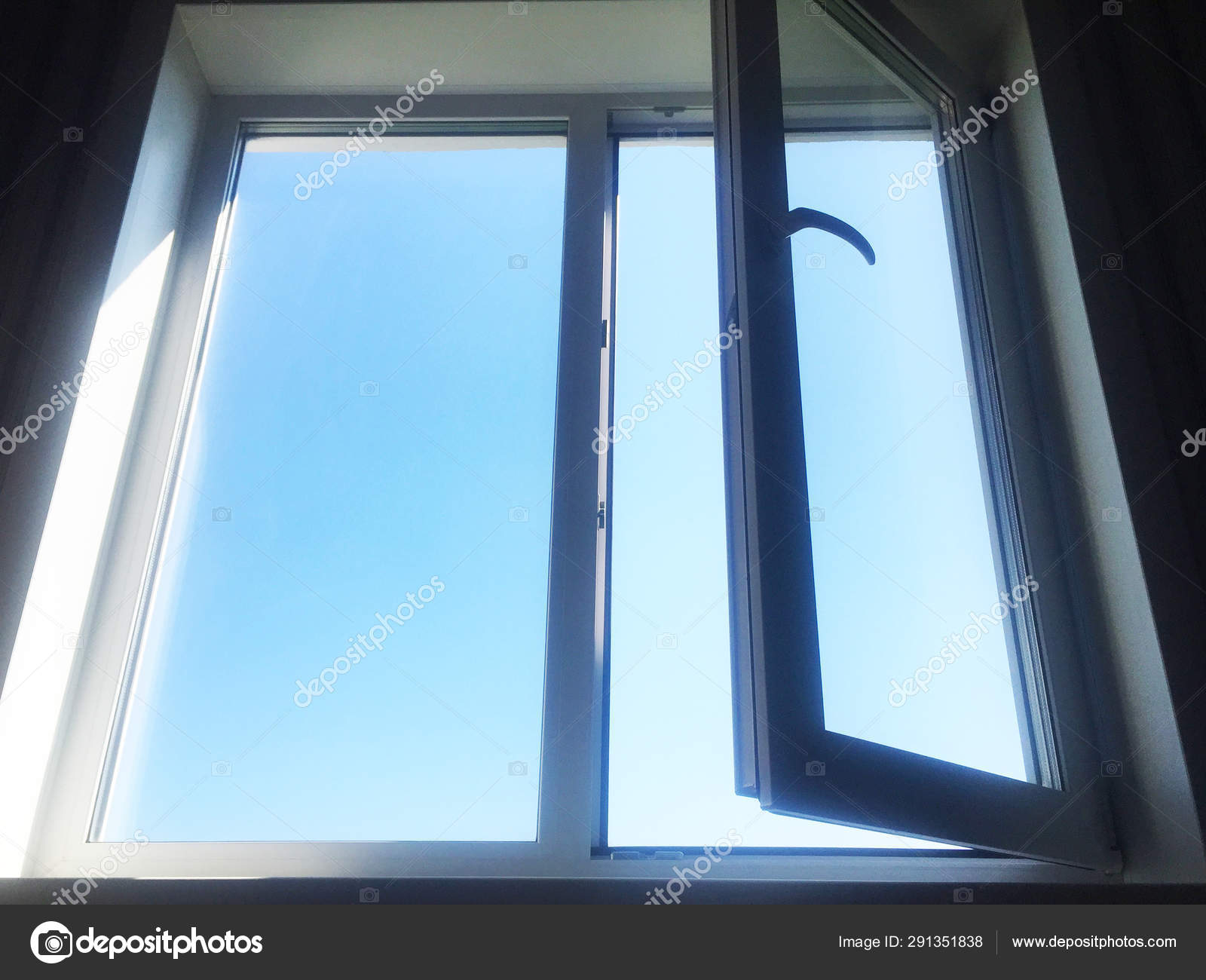 Open Window White Pvc Plastic Blue Sky Window Stock Photo by ©Valeriy ...