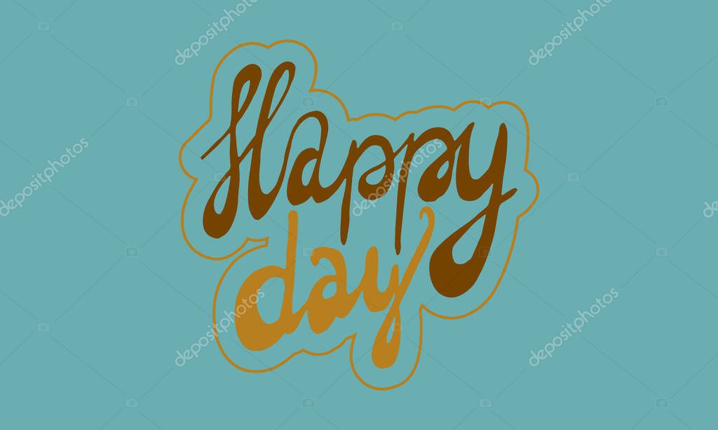 Vector escrito a mano feliz día letras 2023