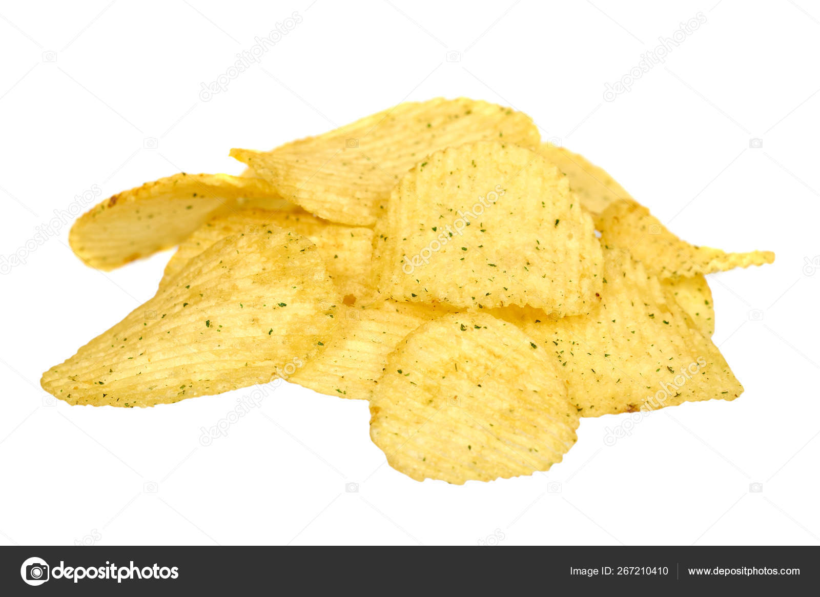 Golden color potato chips, crunchy and wavy. — Stock Photo © Toxitz ...
