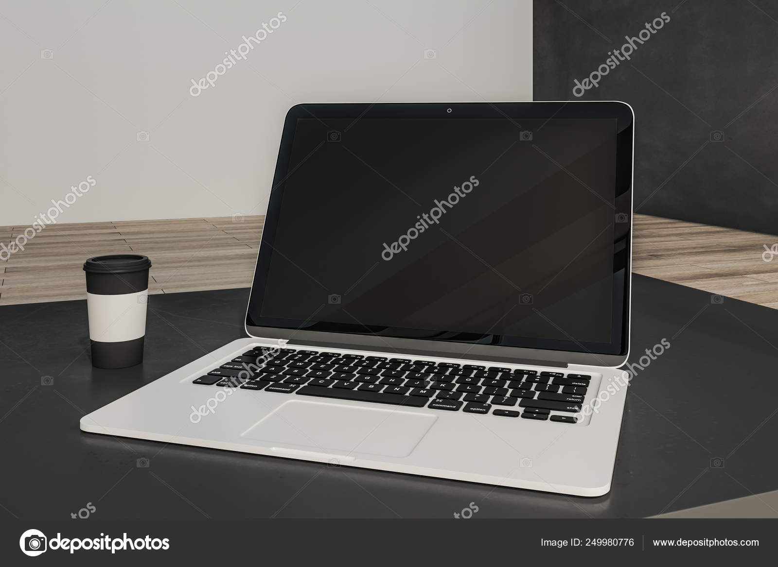 Creative designer desktop with laptop — Stock Photo © peshkov #249980776