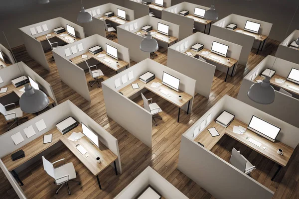 Modern office cubicles Stock Photos, Royalty Free Modern office ...