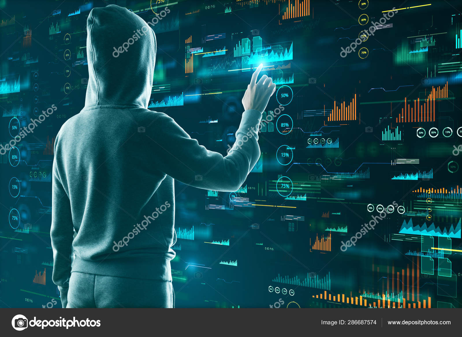 Hacking and hud concept Stock Photo by ©peshkov 286687574