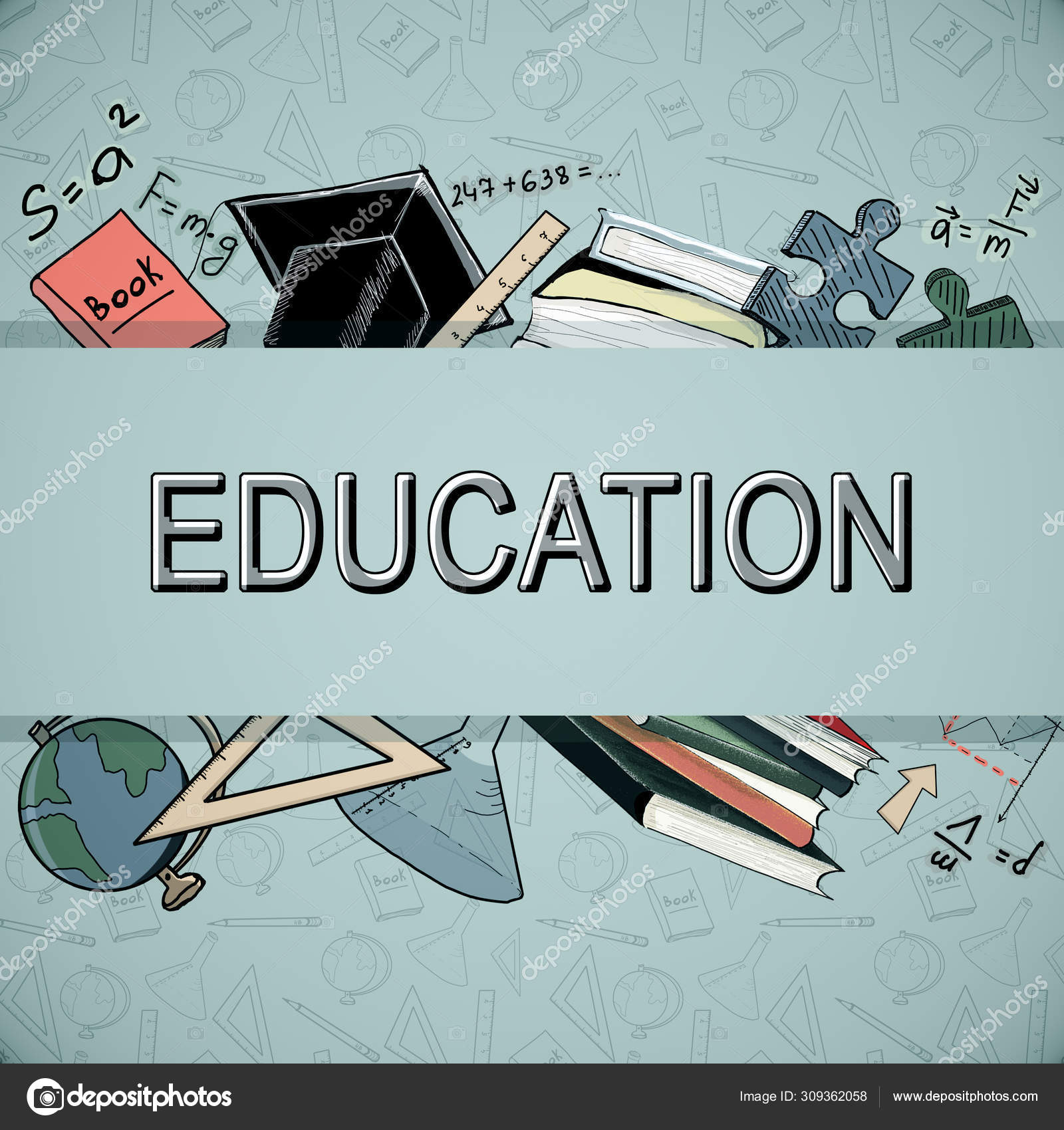 Abstract grey education background — Stock Photo © peshkov #309362058