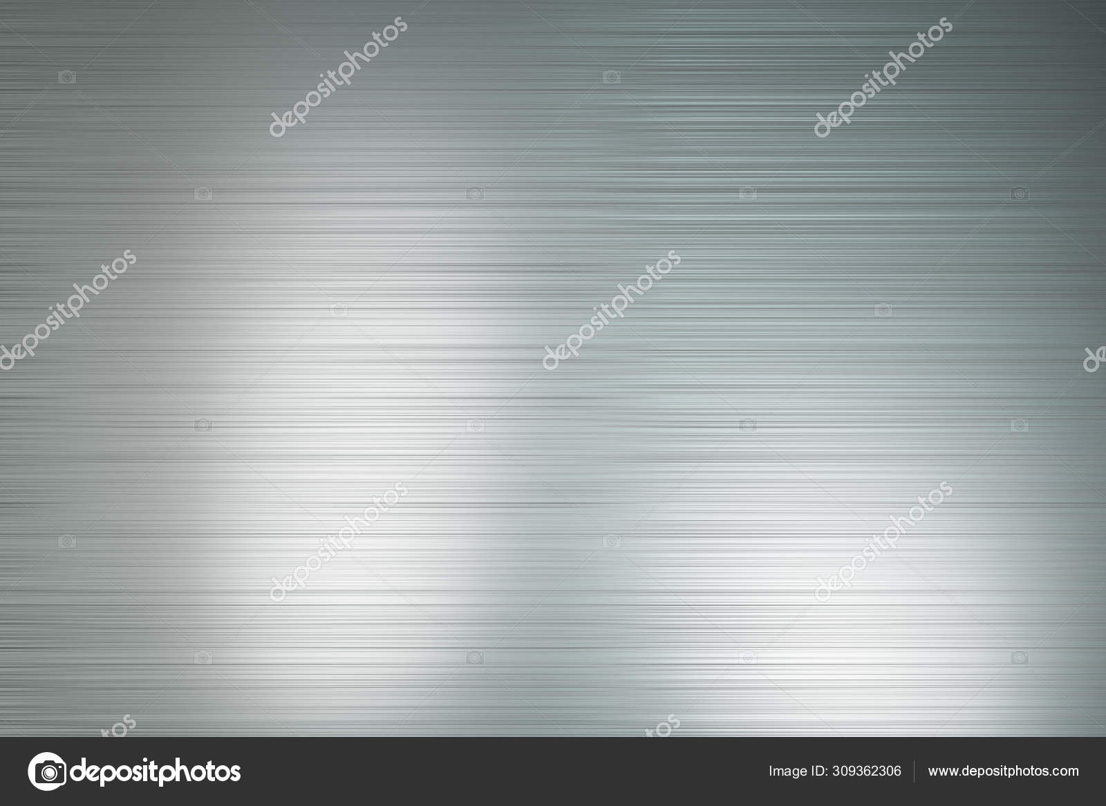 Abtsract background with light grey polished metal horizontal lines ...