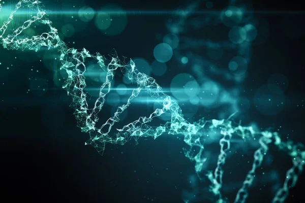 Digital dna spiral and abstract technology background. Genetics concept ...