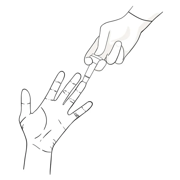 Sign language and the alphabet,The Letter H — Stock Vector ...