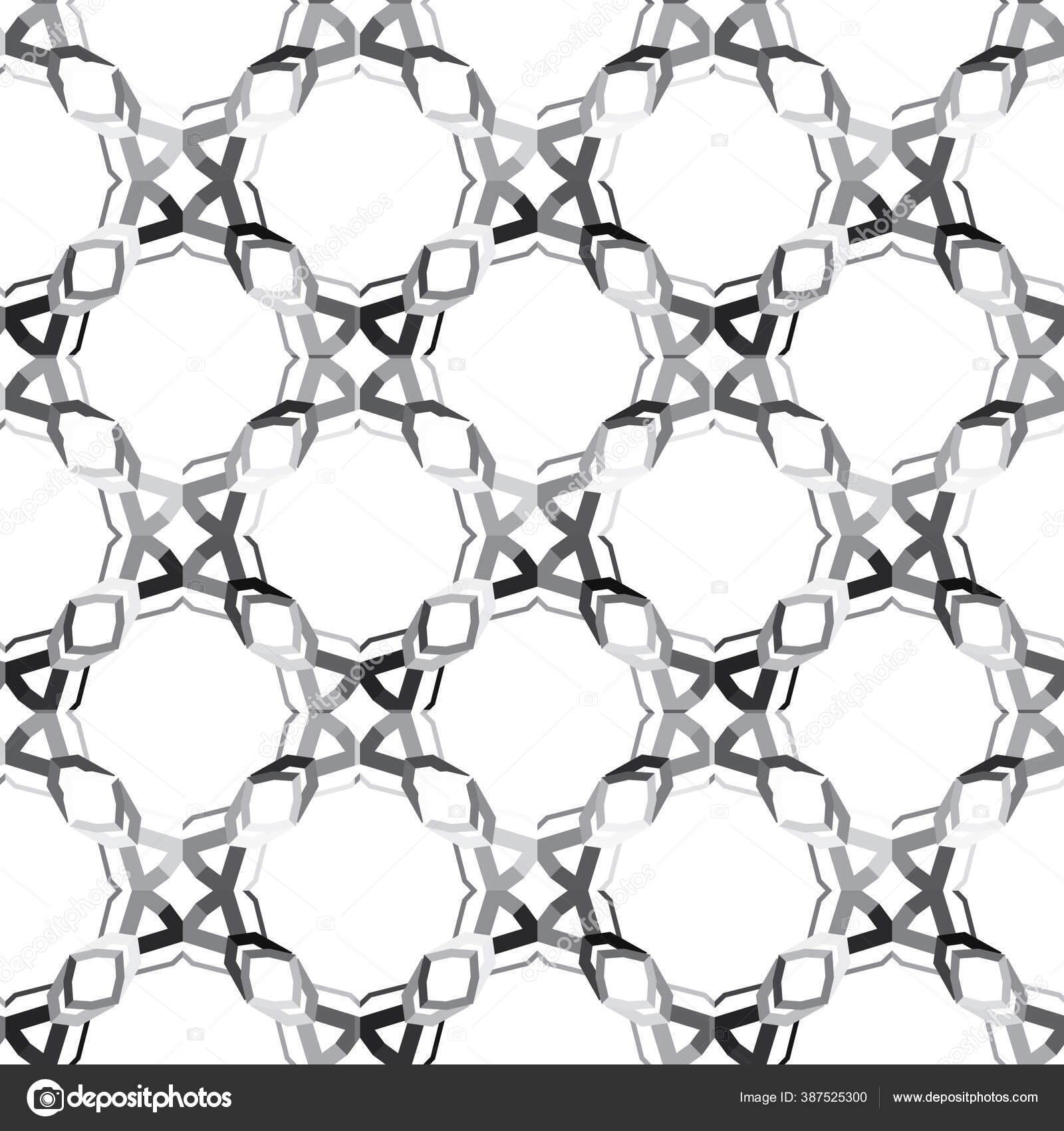 Vector Seamless Pattern Line Art Stock Vector by ©GeometricPatterns ...