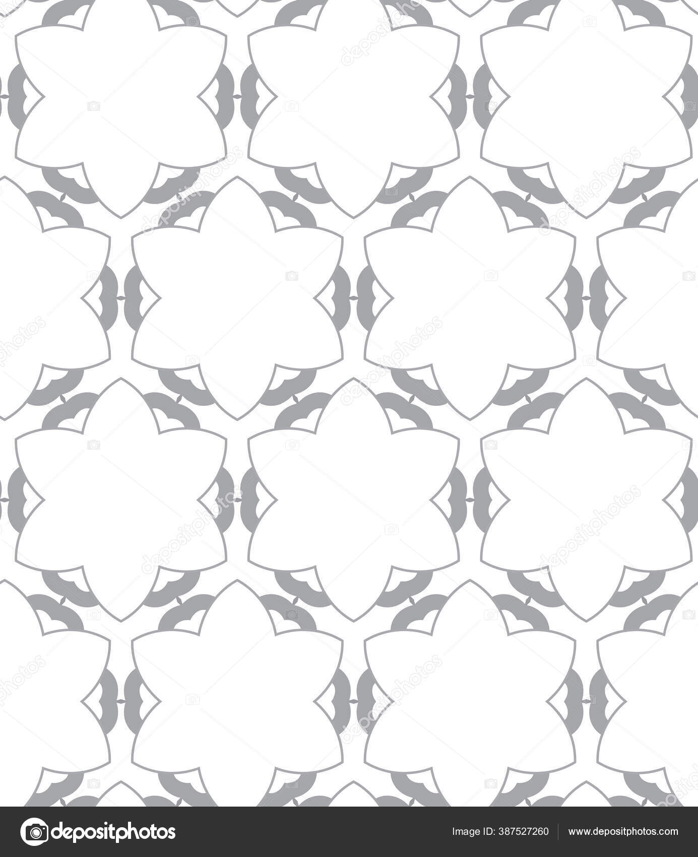 Vector Seamless Pattern Line Art Stock Vector by ©GeometricPatterns ...