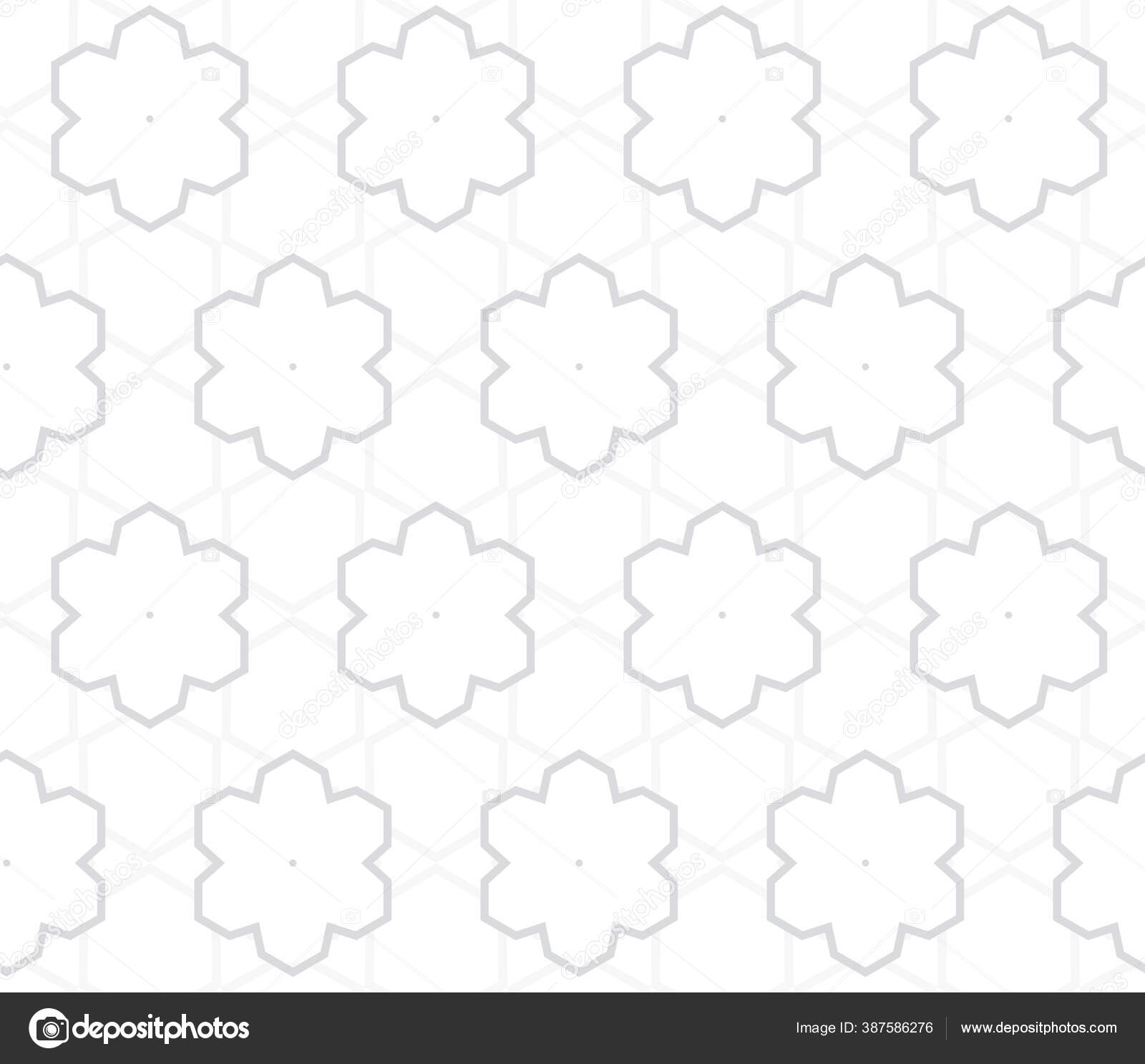 Vector Seamless Pattern Line Art Stock Vector by ©GeometricPatterns ...