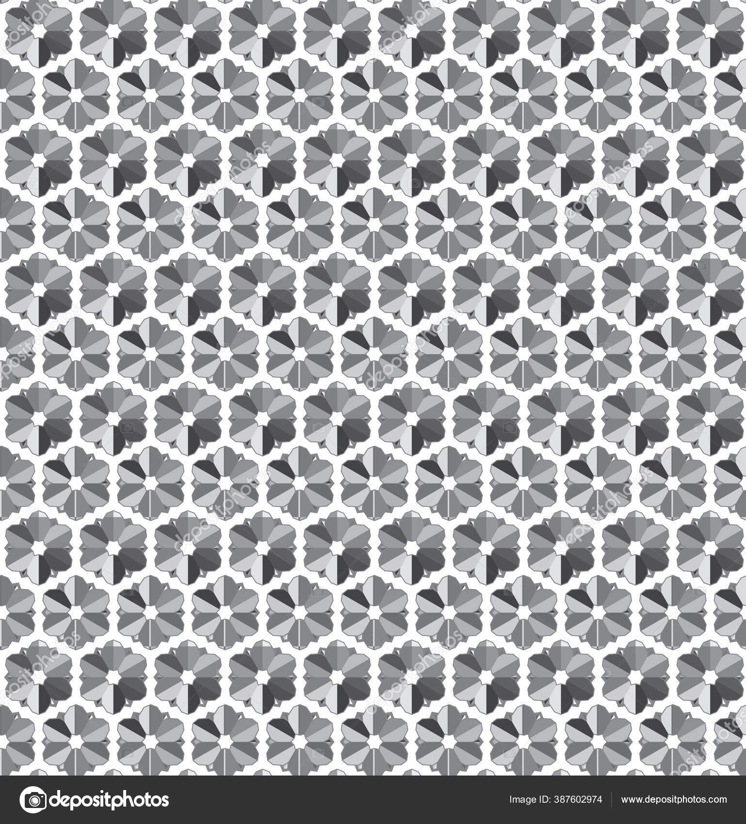 Vector Seamless Pattern Line Art Stock Vector by ©GeometricPatterns ...