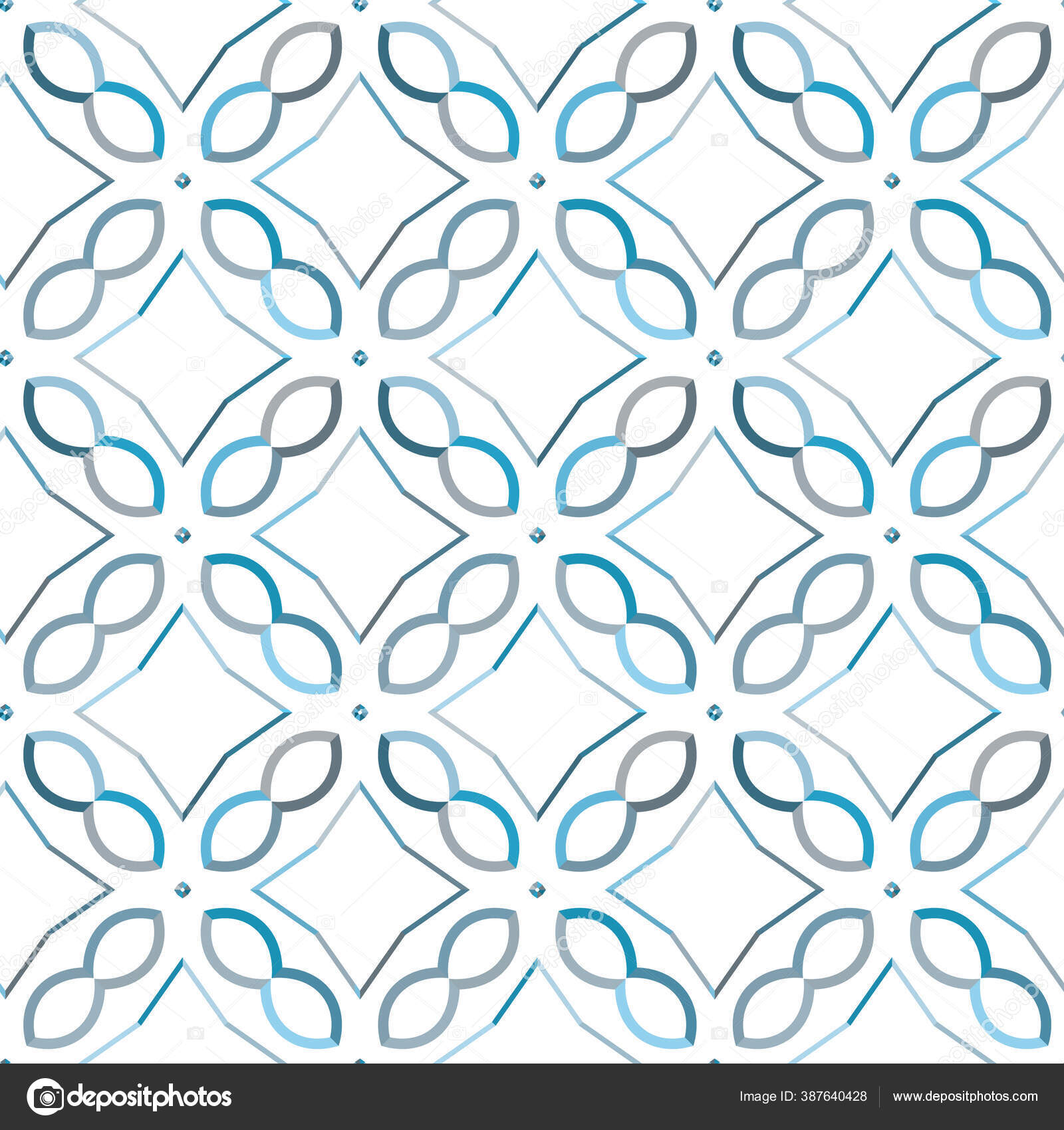 Vector Seamless Pattern Line Art Stock Vector by ©GeometricPatterns ...