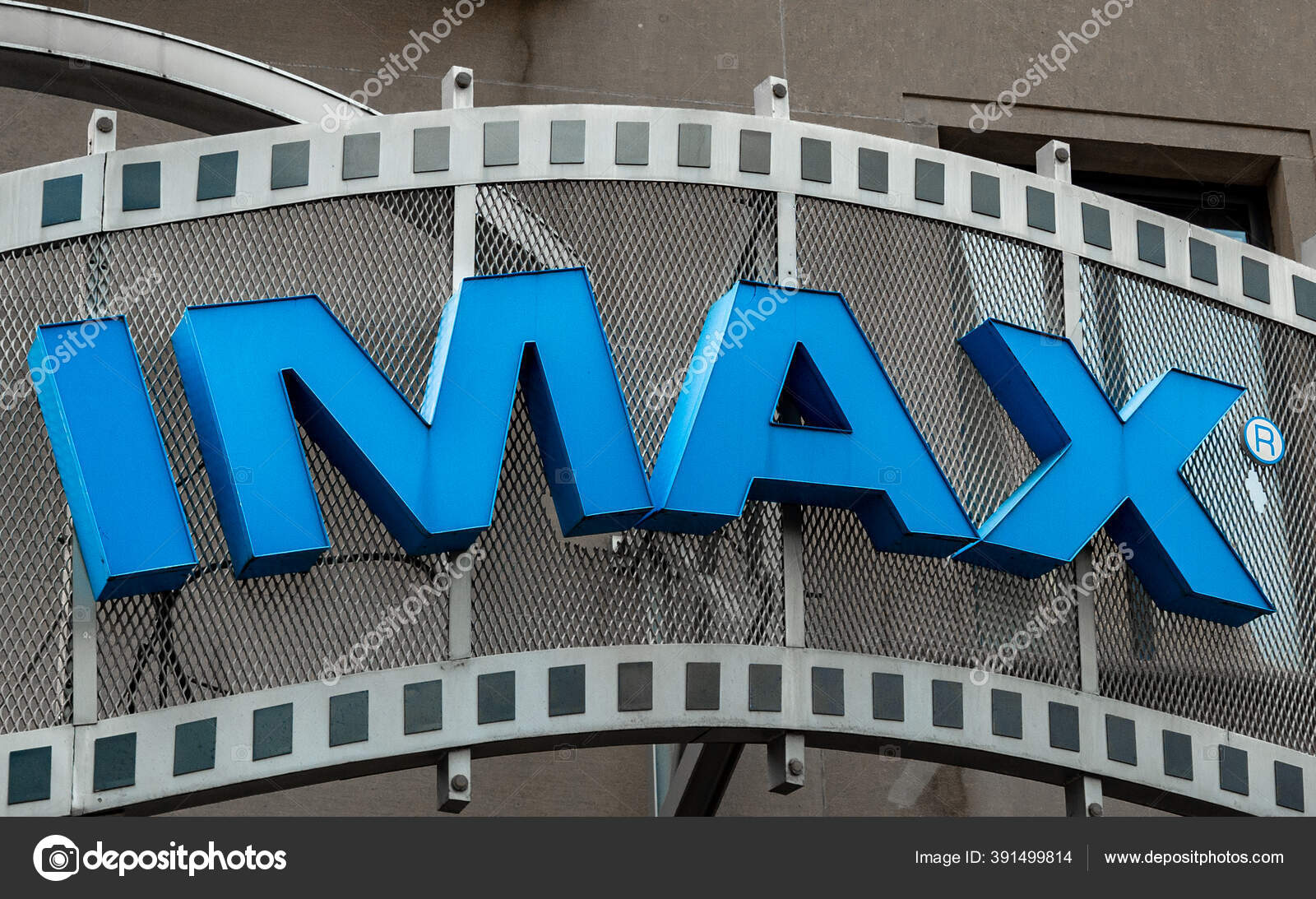 Montreal Quebec Canada Circa May 2019 Imax Cinema Blue Sign – Stock ...