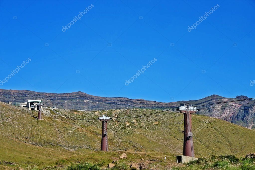 Mt. Aso Ropeway (Asosan Ropuwei), línea de elevación aérea japonesa ...