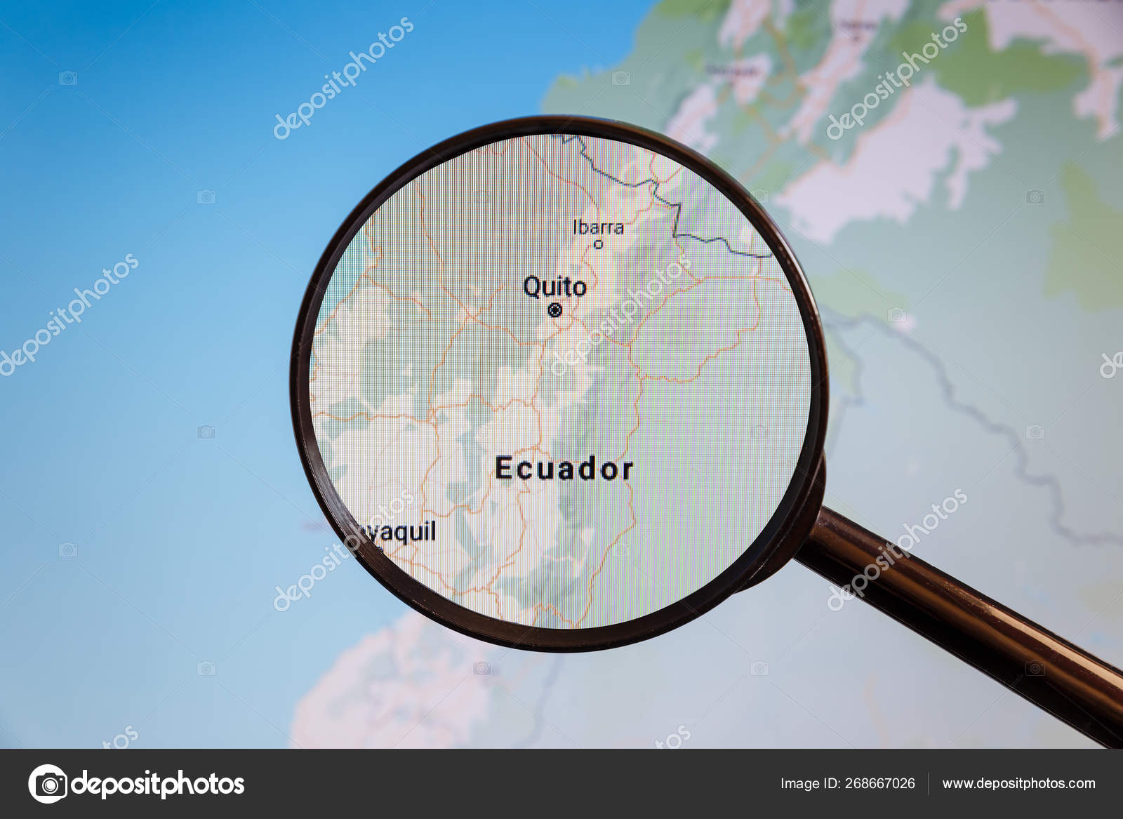 Quito, Ecuador. Political map. — Stock Photo © Mieszko9 #268667026