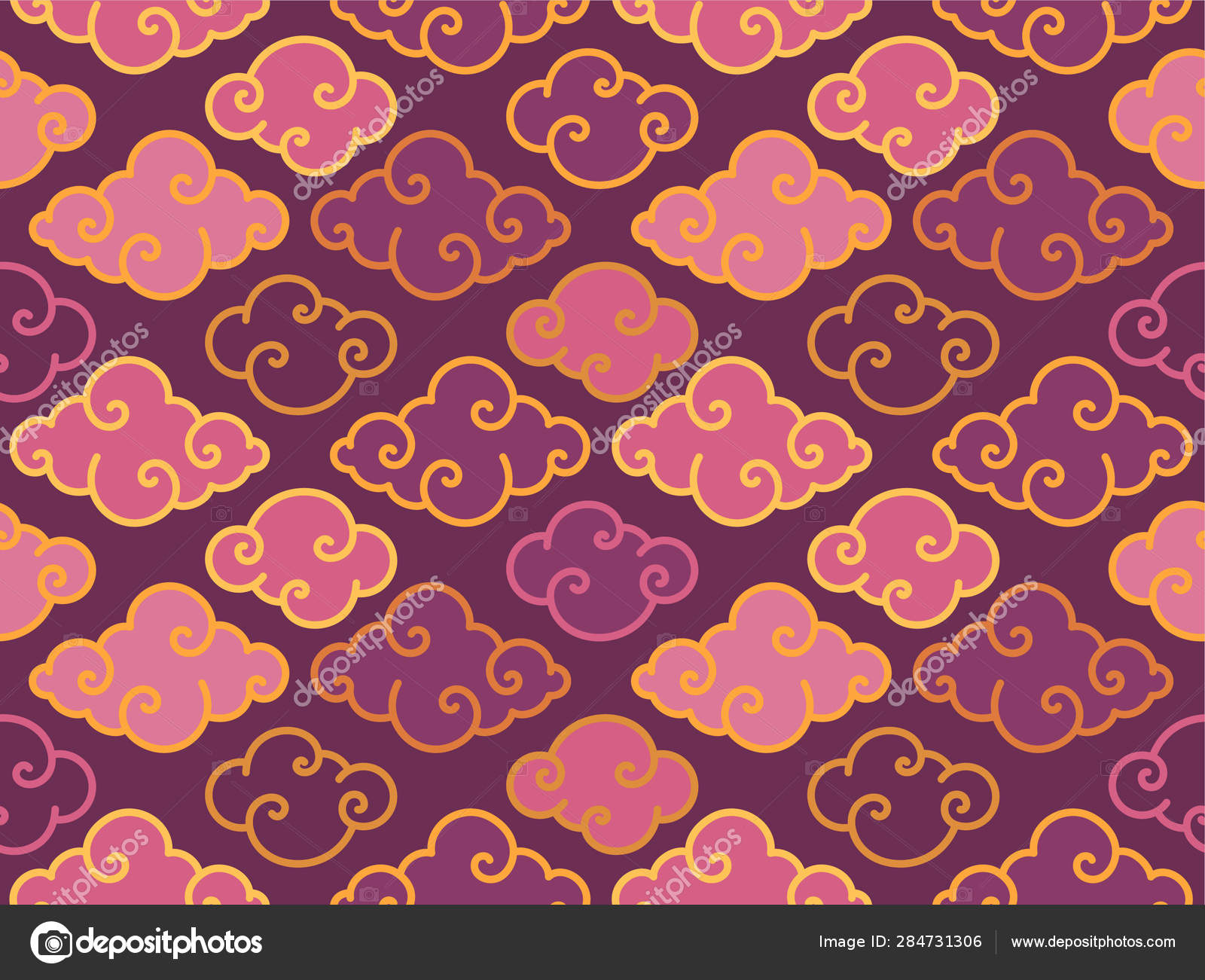 Chinese Cloud Seamless Pattern