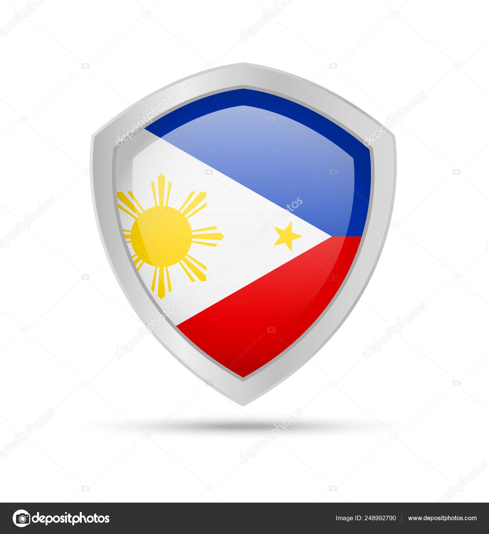 Philippine Flag Shield Logo