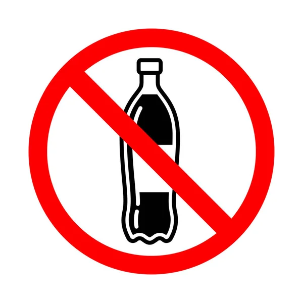 No use of plastic containers sign. Bright warning icon, restriction ...