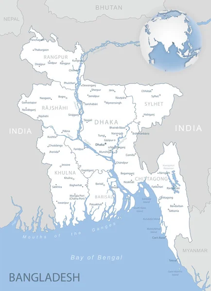 Pakistan Detailed Map Administrative Divisions Country Vector ...