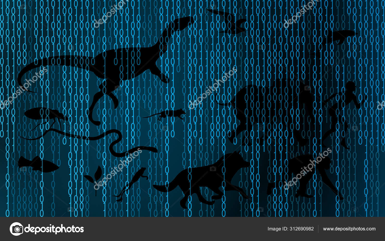 Evolution Abstract Illustration Vector Design — Stock Vector ...