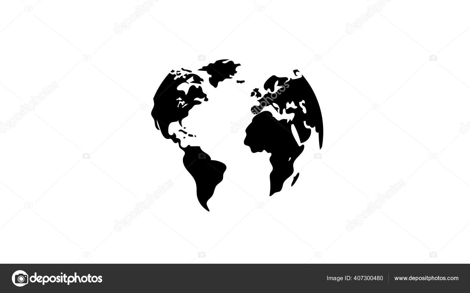 Earth Continents Icon Vector Design Stock Vector by ©Alionaprof 407300480