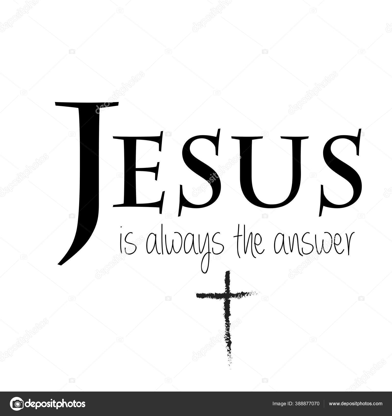 Christian Quote Design Jesús Siempre Respuesta Vector de stock por ... Christian Quote Design Jesús Siempre Respuesta Vector de stock por ...