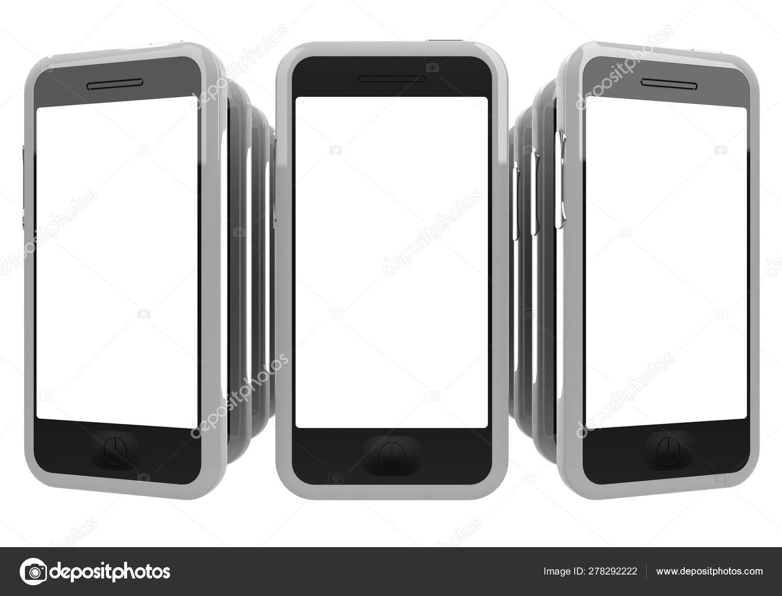 Designed Rows Smartphones Render Illustration Stock Photo by ...