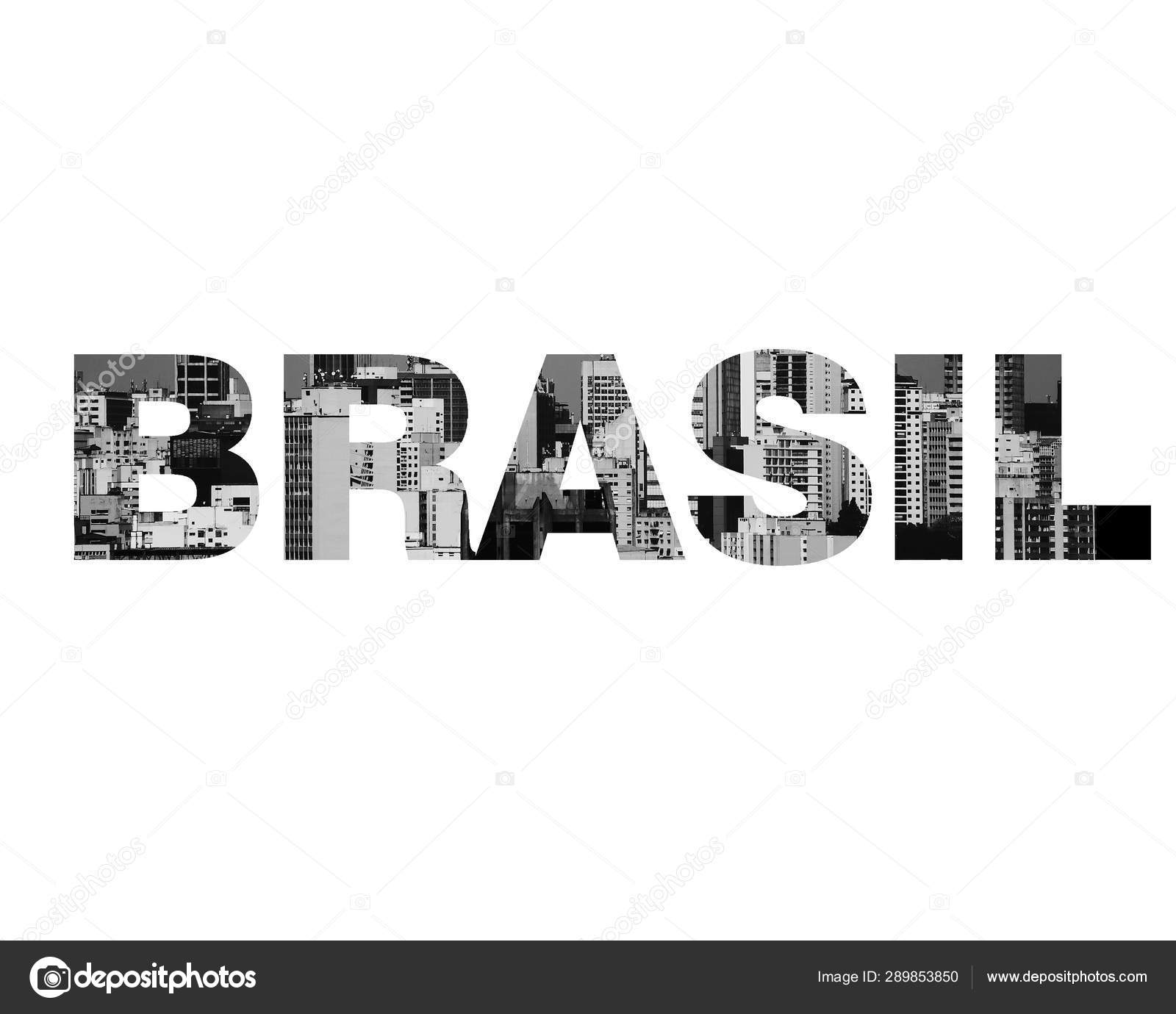 Brasil Letras Aisladas Sobre Fondo Blanco — Foto de stock © dadophotos ...