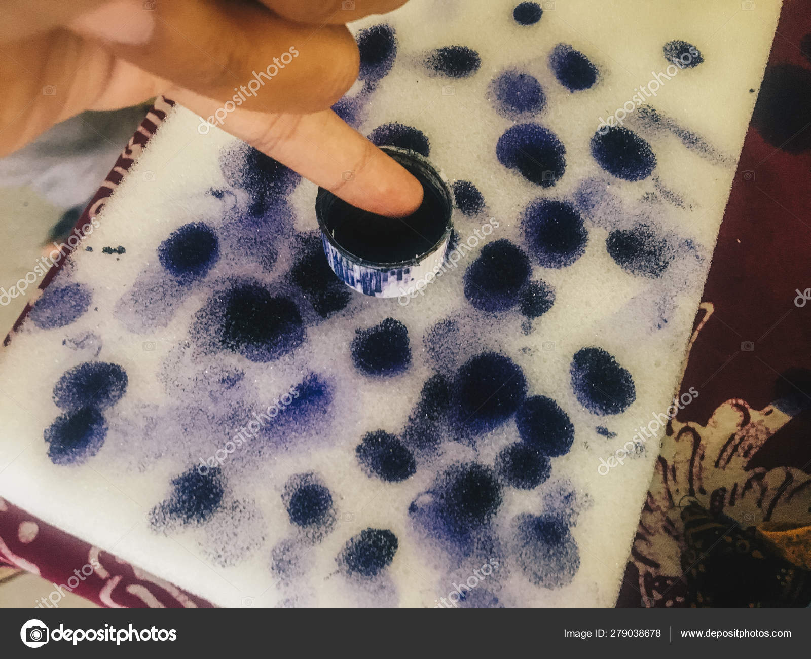 Little Finger Man's Hand Dipping Purple Ink Sign Becoming Voter Stock ...