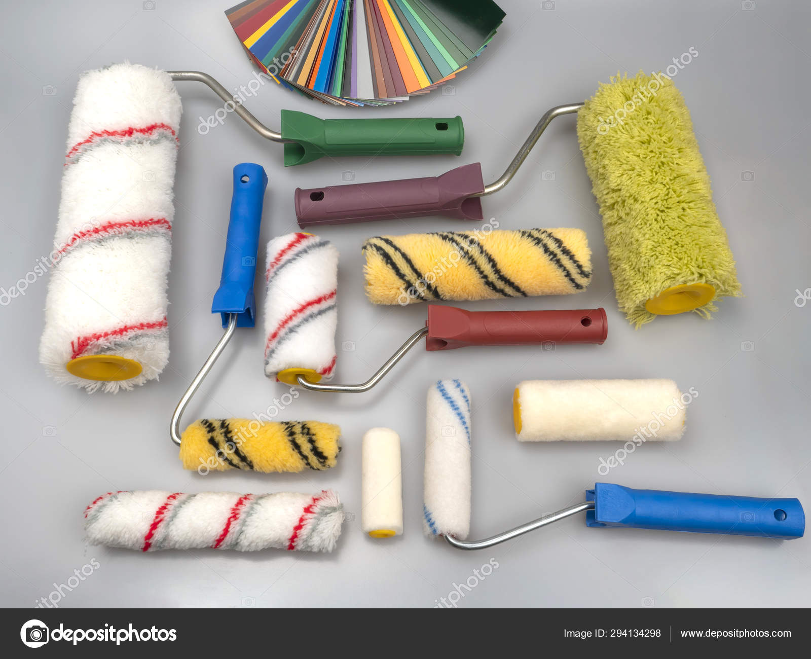 Rollers Paint Varnish Color Palette Construction Tool Painting Neutral ...