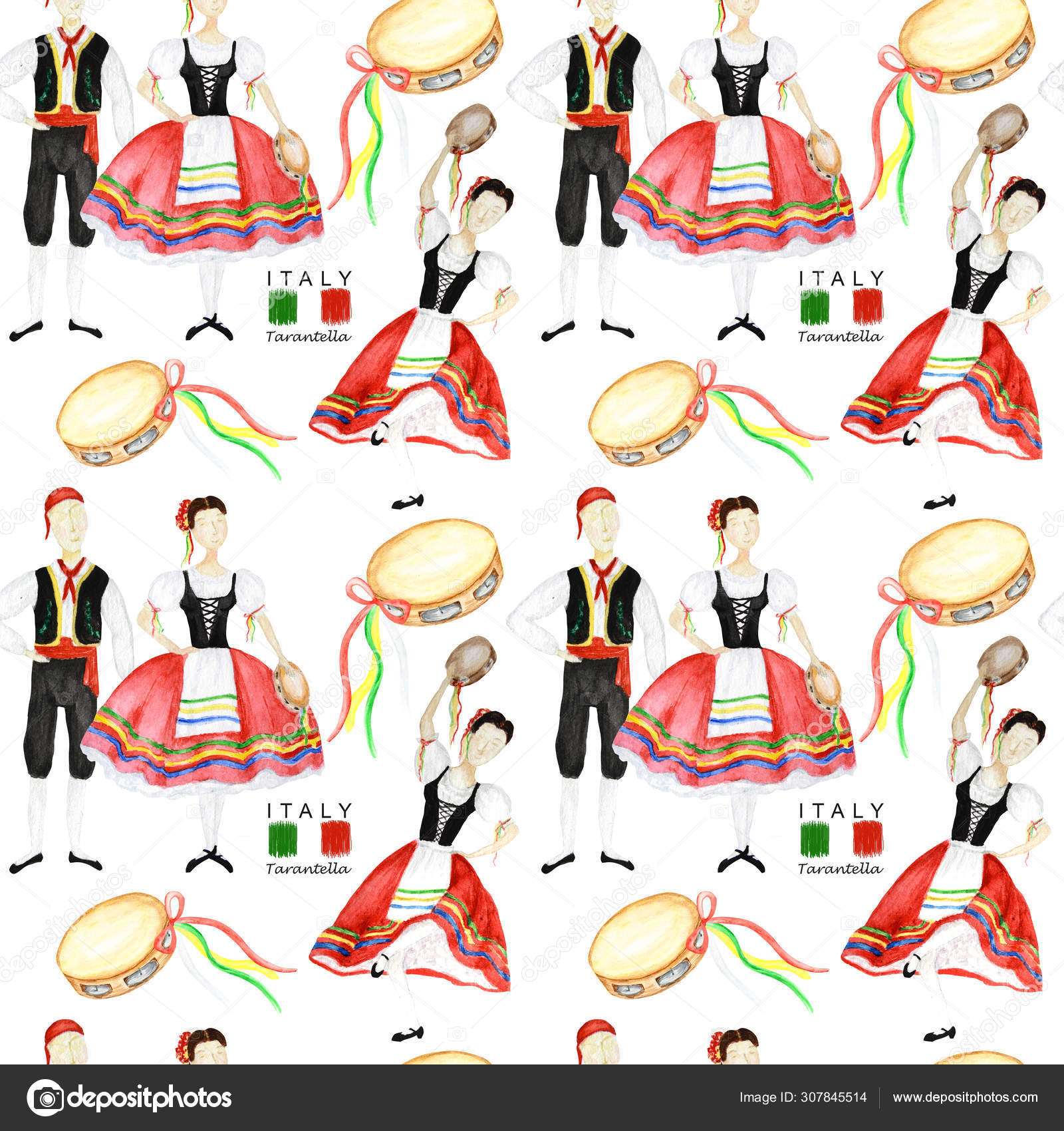 Traditional Tarantella Dance Dress