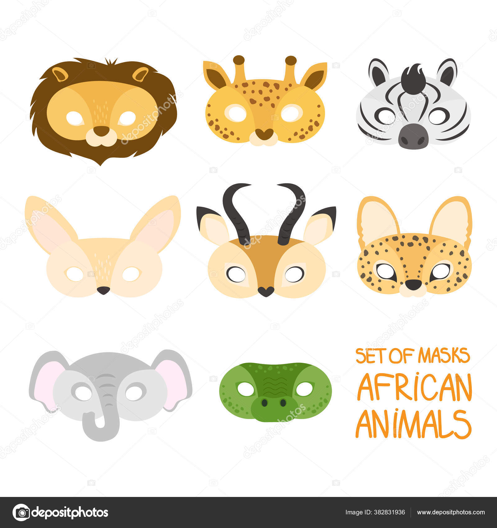 African Animal Masks Lion